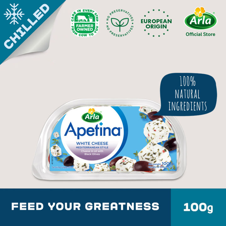 Arla Apetina White Cheese with Black Olives 100g | Lazada PH