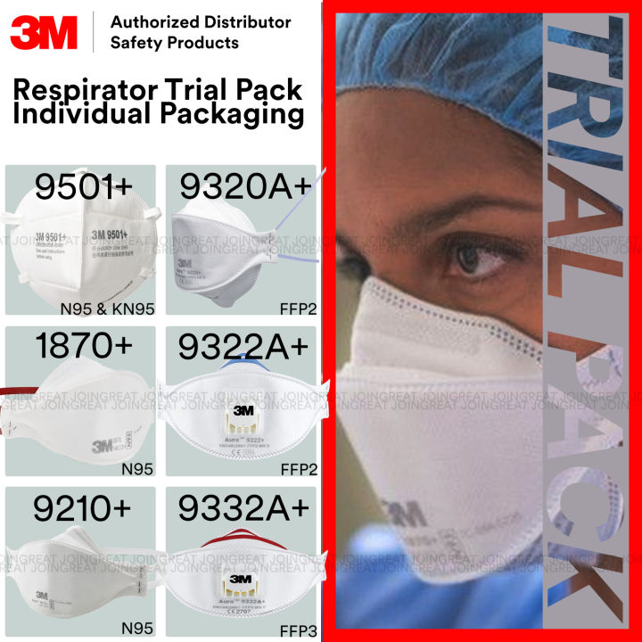 3M Respirator Trial Pack / 9501+(N95&KN95) / 9542(KN95&P2)1870+(N95 ...