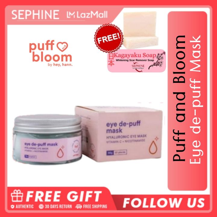 Puff and Bloom Eye De-Puff Mask Hyaluronic Eye Mask with Vitamin C and ...