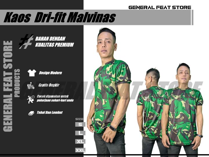 Kaos Loreng Malvinas - Kaos TNI Baju Doreng Kaos Loreng Army Dryfit | Lazada Indonesia