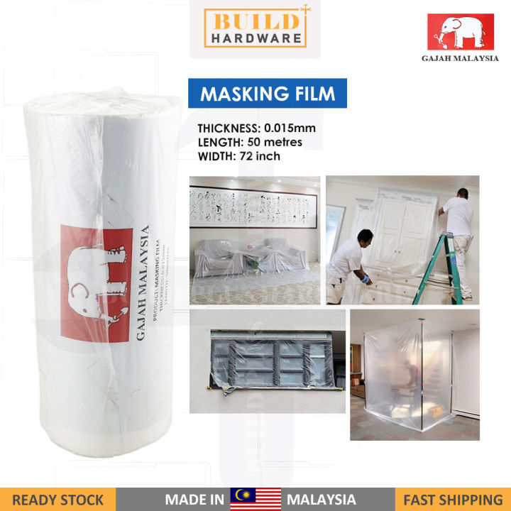 GAJAH Masking Film Multipurpose Drop Plastic Protective Waterproofing ...
