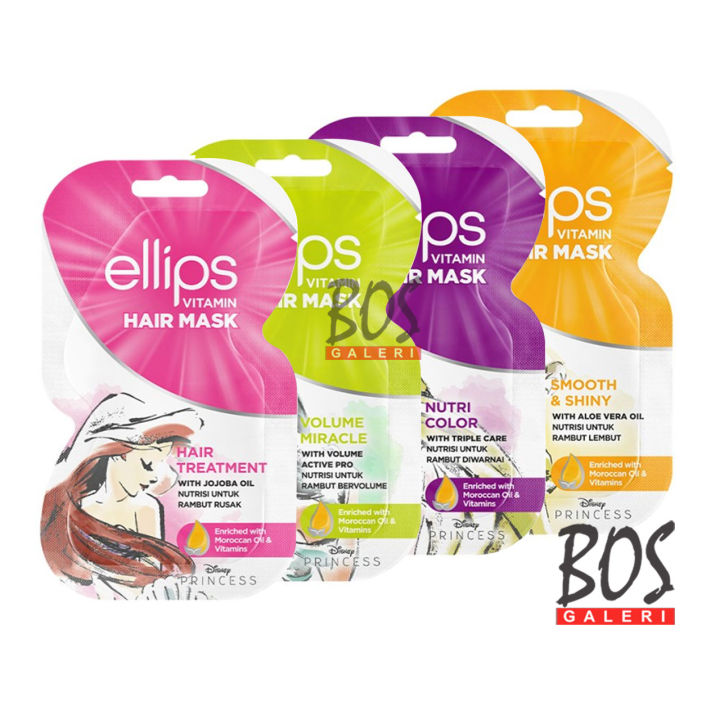 ELLIPS Hair Mask NUTRI COLOR Hair treatment Masker Rambut Sachet 20 gr ...