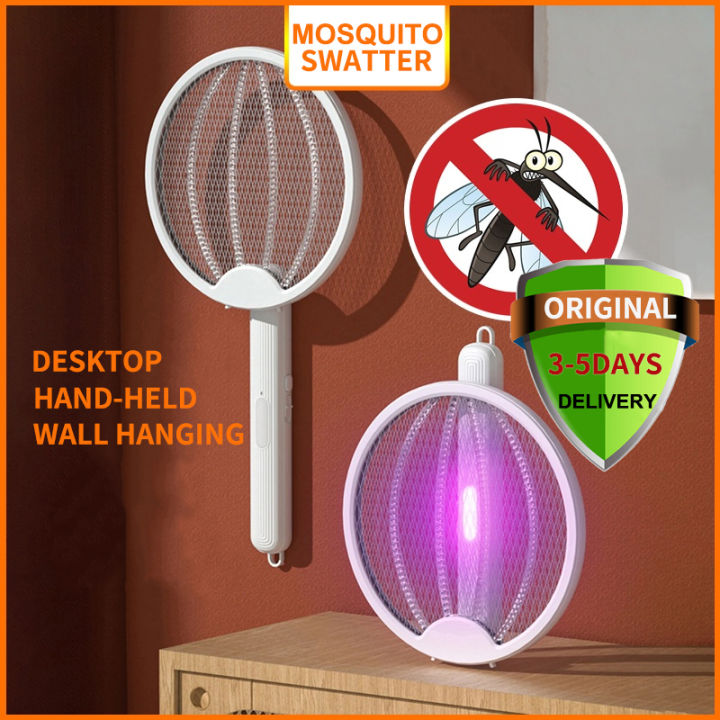 Foldable 3 in1 Electric Mosquito Killer Racket Mosquito Swatter ...