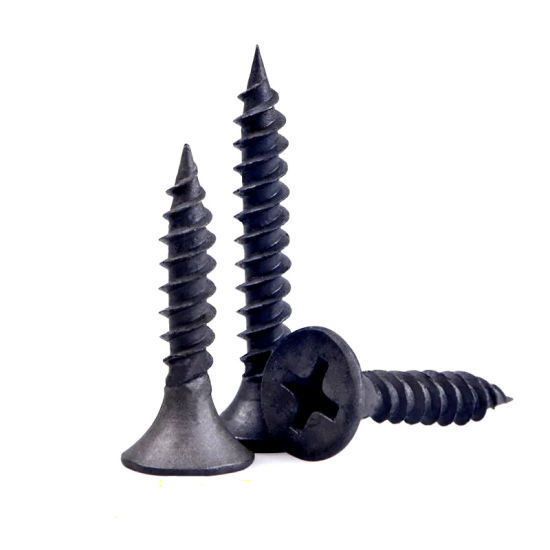 [1 Pack] #6 Black Dry Wall Black Screw Driving Counter Sunk Flat Head ...