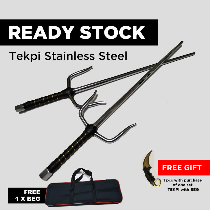 Stainless Steel SAI | Tekpi | Iron Ruler | 铁尺 | 浪人叉 | Lazada