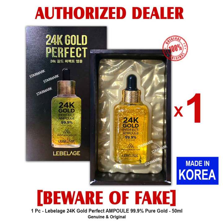 Lebelage 24K Gold PERFECT AMPOULE Ampule Ampuole Serum Essence 50ml Made in KOREA Pure Gold ...
