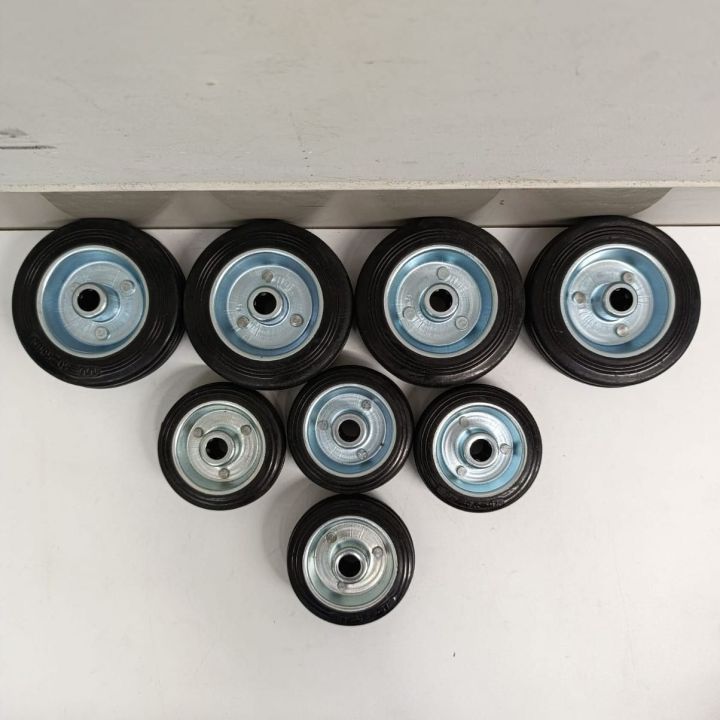 (4pcs) Roda Troli Karet Caster Gerobak Ban Troly Only 4 Inch Plus ...