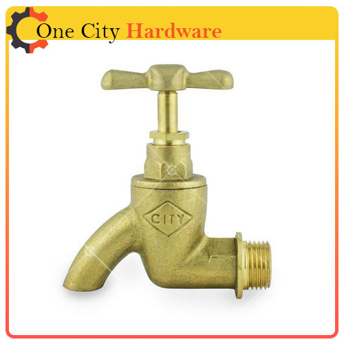 City Light-Duty Brass Bib Tap Water Tap 15mm ( 1/2" ) / Kepala Paip ...