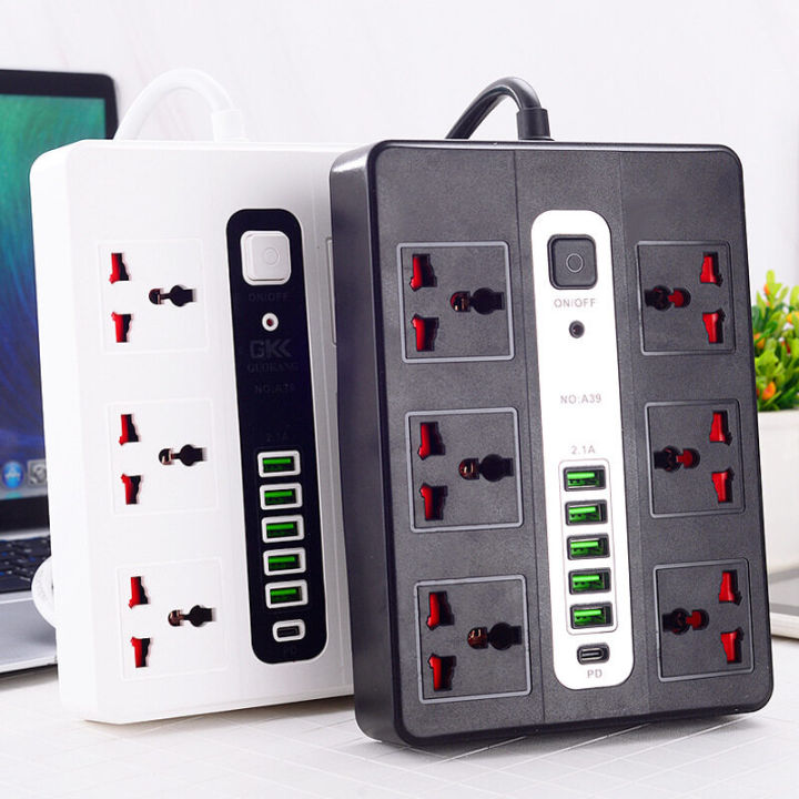 Universal 3/6 Power Socket Extension With USB Ports Adapter Socket ...