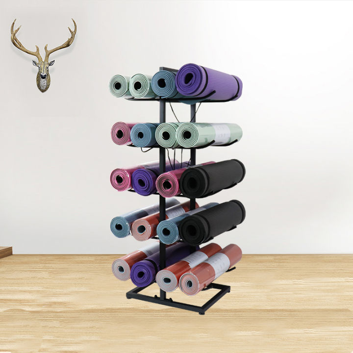 Large-capacity yoga mat storage rack arrangement rack multi-layer yoga ...