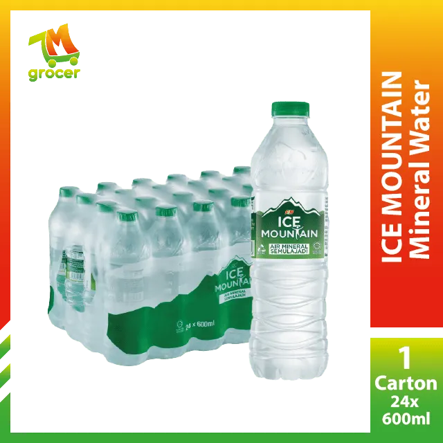 ICE MOUNTAIN Mineral Water 1 Carton (24 x 600ml) | Lazada