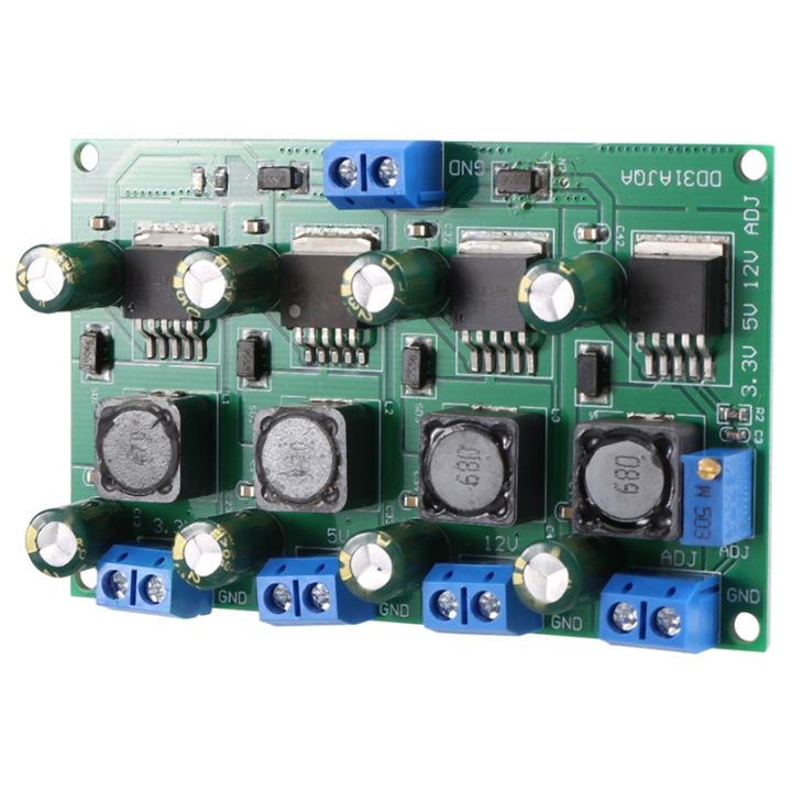 3A 4 Channels Multiple Switching Power Supply Module 3.3V 5V 12V ADJ ...