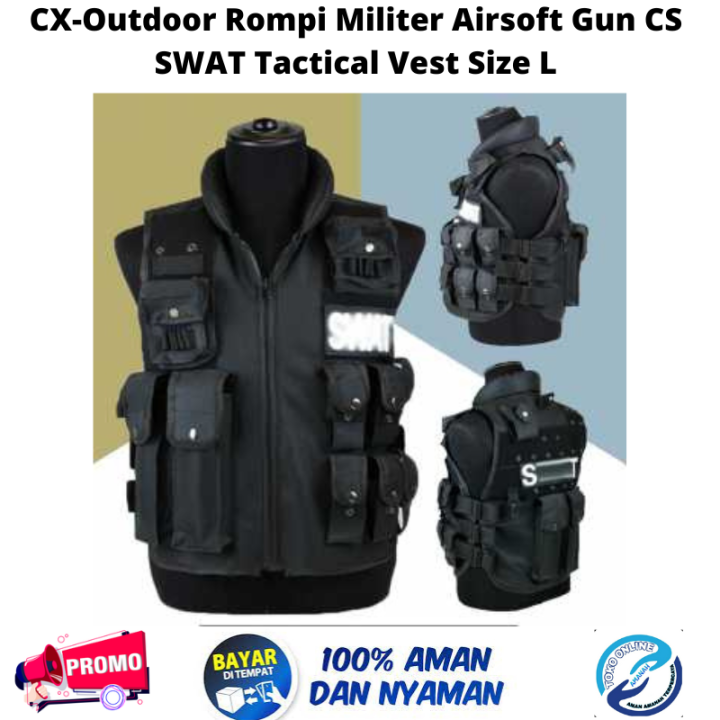 BISA COD CX-Outdoor Rompi Militer Airsoft Gun CS SWAT Tactical Vest ...