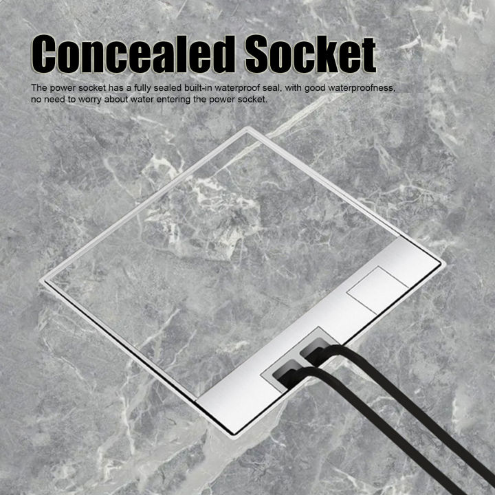 [Wondering] Floor Recessed Concealed Socket Space Saving Stainless ...