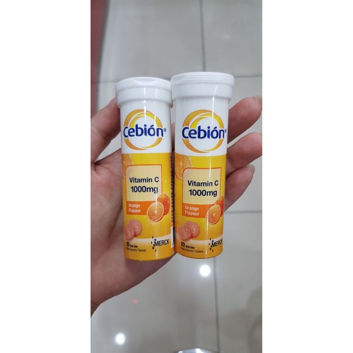 Cebion Effervescent Vitamin C 1000mg 10's x 2 tubes | Lazada