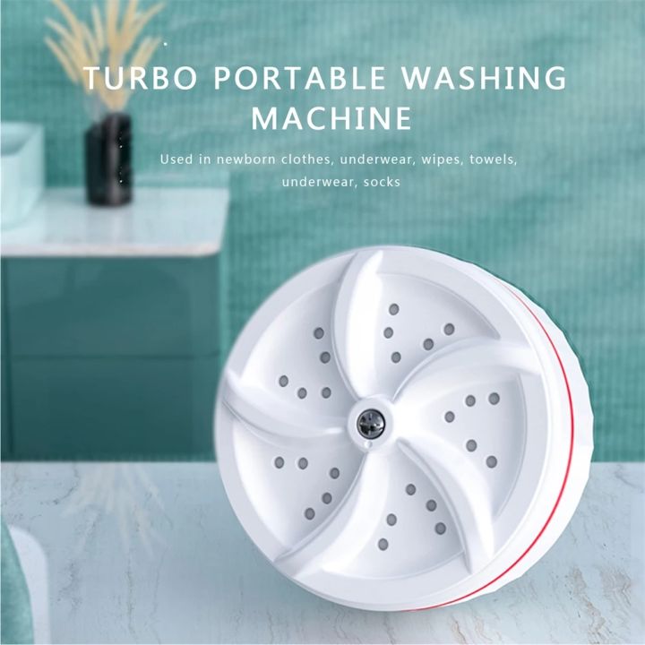 Mini Ultrasonic Turbo Washing Machine Portable USB Remove Dirt Laundry ...