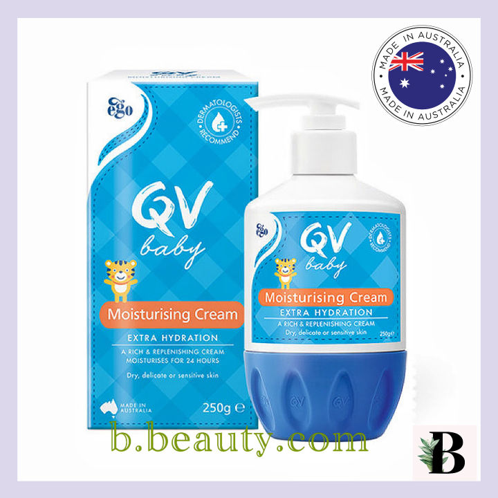 AUSTRALIA QV Baby Moisturising Cream Lotion 250g 500g Extra Hydration For Eczema, Sensitive ...