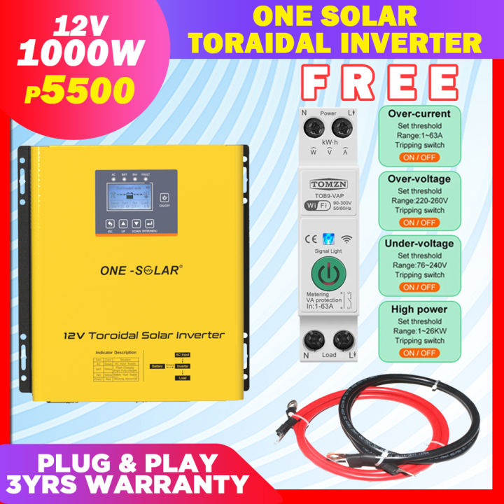 One Solar Toroidal Inverter 12V1000w - Off Grid Inverter not Snadi Snat ...