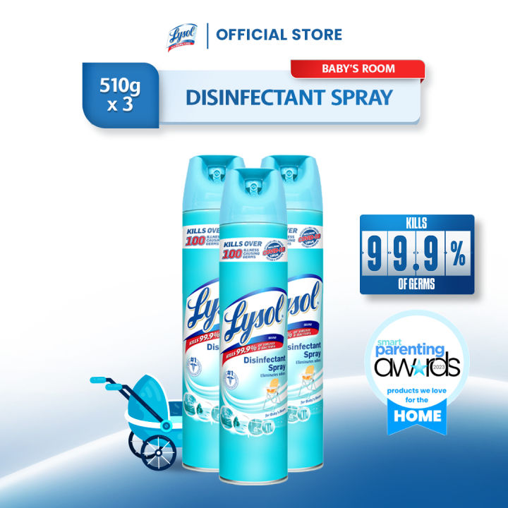 Lysol Antibacterial Disinfectant Spray Cleaner Baby's Room 510 G Set of ...