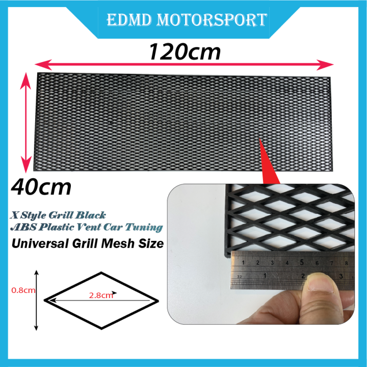 X style Grill Black ABS Plastic 40cm x 120cm vent car tuning universal ...
