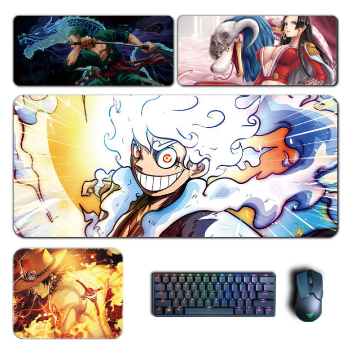Anime One Piece Large Mouse Pads Zoro Luffy Ace Hancock Nico Uta Robin ...