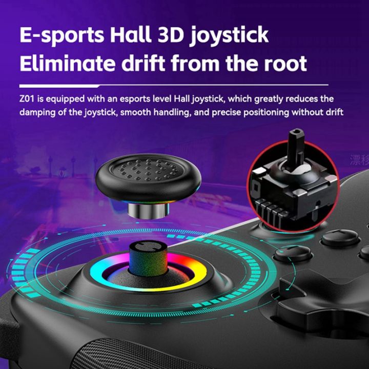 Wireless Game Controller Bluetooth 6-Axis Motion Sensor Turbo Programmable Joystick for Switch ...