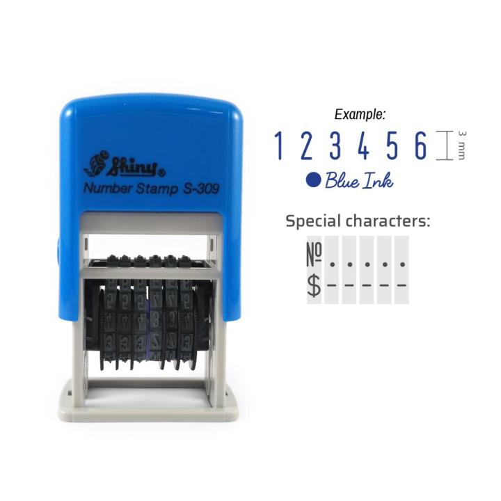 Shiny S-309 Self-Inking 6 Digit Number Stamp | Lazada