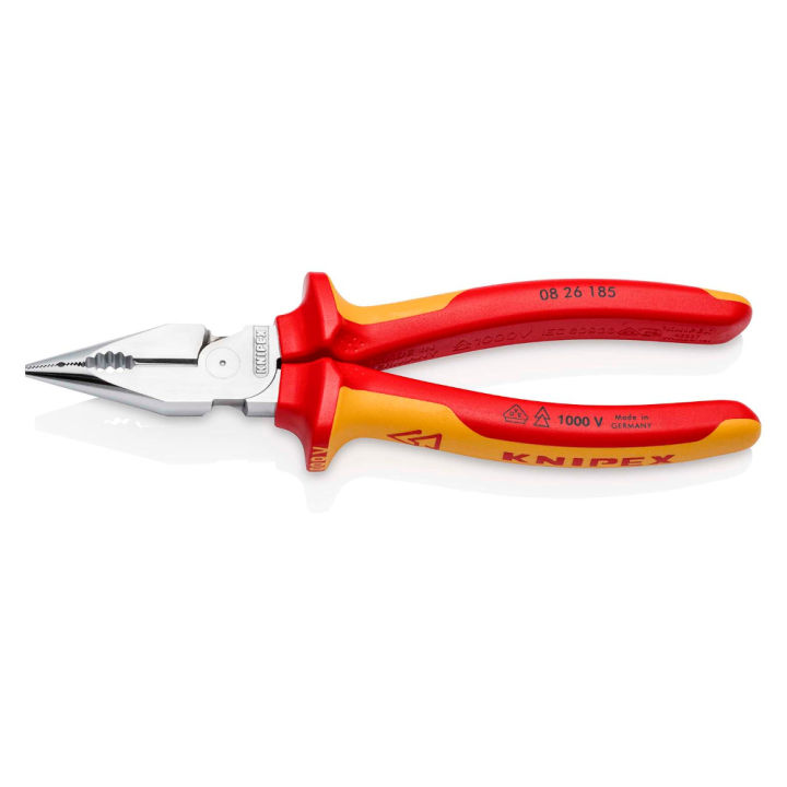 KNIPEX Needle-Nose Combination Pliers VDE 185 mm คีมปลายแหลม VDE 185 ...