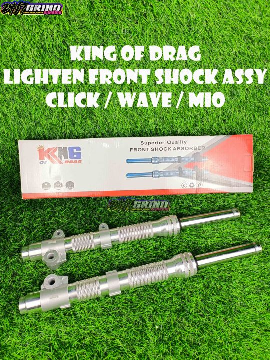 KING OF DRAG LIGHTEN FRONT SHOCK ASSEMBLY CLICK / WAVE / BEAT / MIO SPORTY / MIO SOULTY / FINO ...