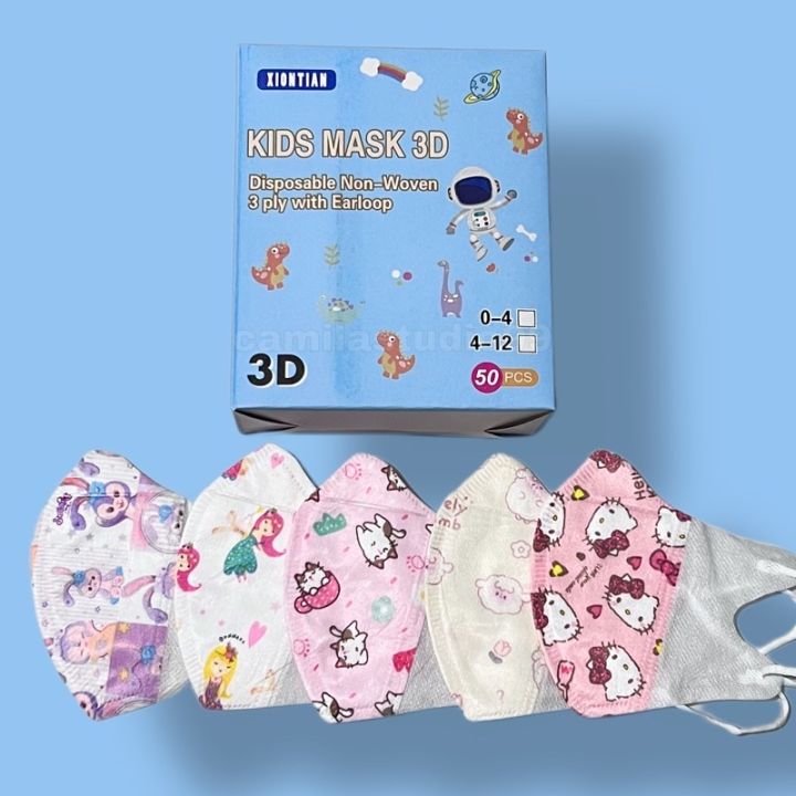 Masker duckbil anak 50 pcs || Masker Anak Motif Karakter || Masker mix ...