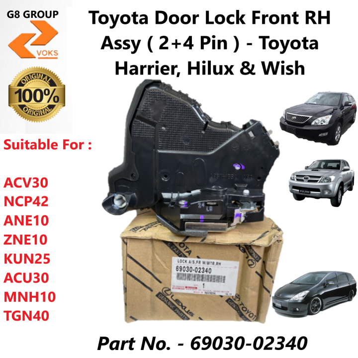 Toyota Door Lock Front RH Assy ( 2+4 Pins ) - Toyota Harrier, Wish ...