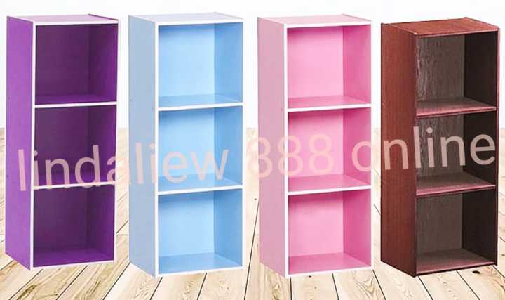 3 Tier Wooden Multipurpose Rack Book Shelf Wooden Book Rack Cabinet ...