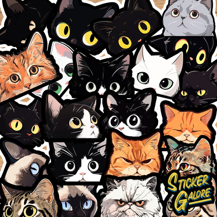 CATS PEEKER STICKERS (WATEPROOF AND SCRATCH PROOF, VINYL LAMINATED ...