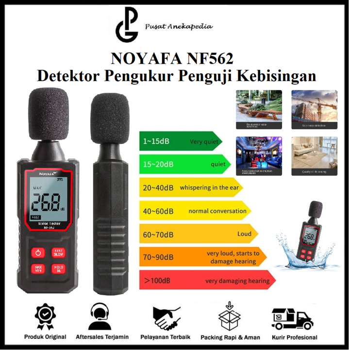 NOYAFA NF562 Detektor Pengukur Penguji Kebisingan - Digital Sound Level Meter NOYAFA NF-562 ...