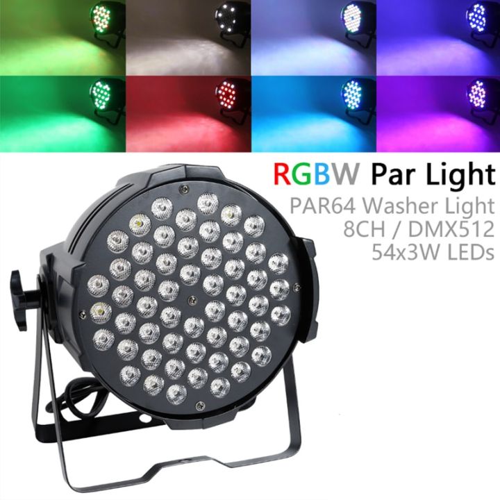 54x3W Lampu Sorot Panggung LED Par 54 RGB Cahaya Disco warna warni 54 ...