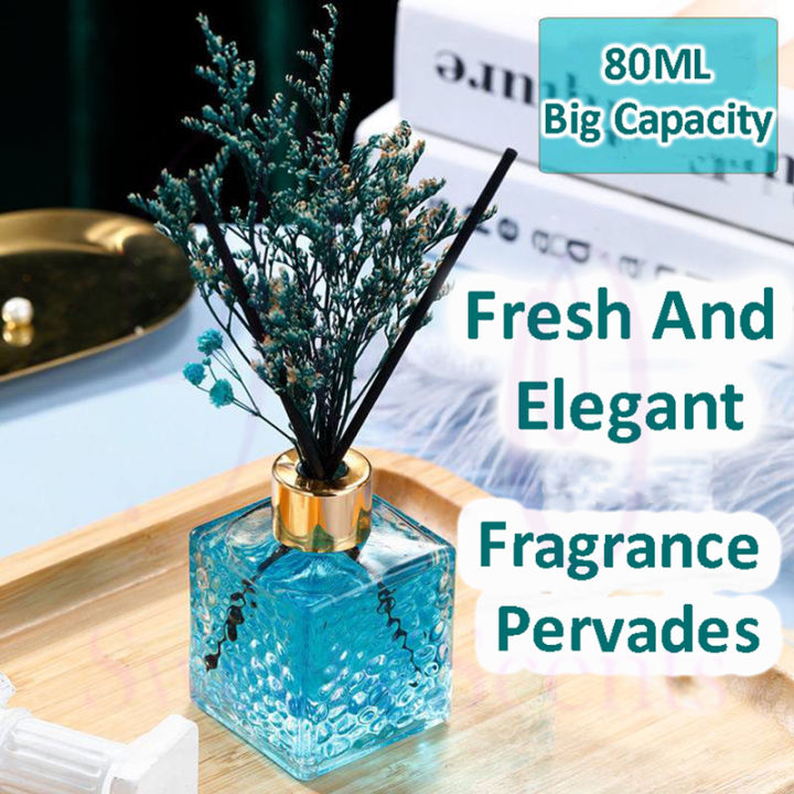 LONGFINE 80ml Pewangi Rumah Flower Diffuser Reed Diffuser | Lazada