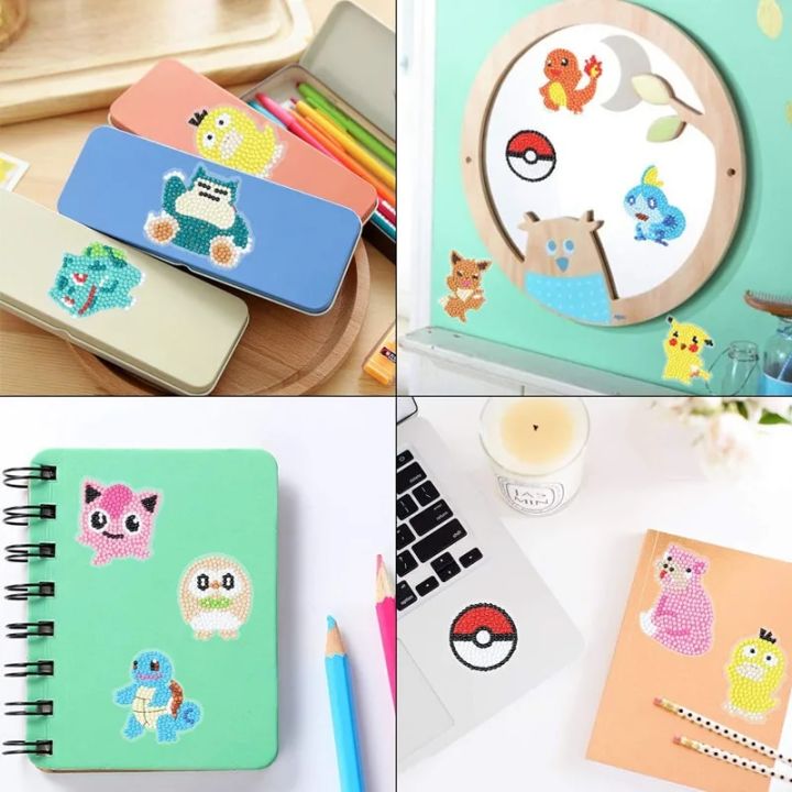 [VCCY] Pokemon Cartoon DIY Diamond Painting Stickers 5D Stickers Figure ...