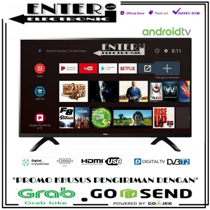 PHILIPS LED TV 32PHT5853 - SMART TV LED 32 INCH ANDROID TV 32PHT5853S ...