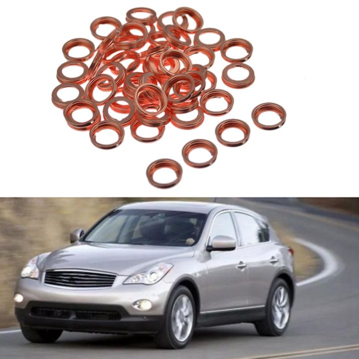 50Pcs Engine Oil Drain Plug Seal Washer Gasket Rings for Infiniti ...