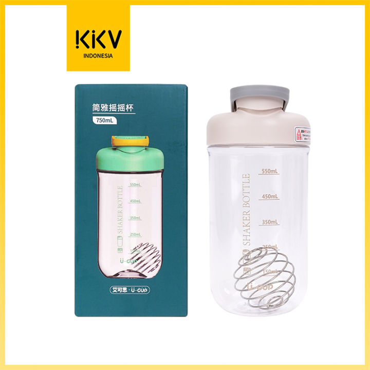 KKV Botol Shake AIKESI 750ml Warna Putih Mudah Dicuci Skala Air yang ...
