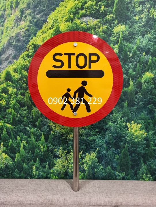 Biển báo phản quang 3900TQ cầm tay STOP cho người đi bộ, cho đội nhóm ...