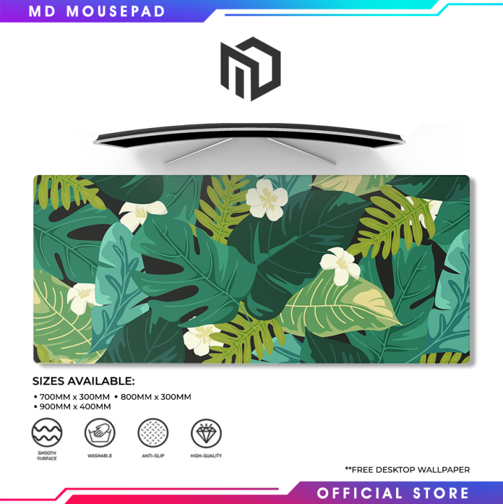 MD | Mousepad Leaves | Extended Mousepad | Large Gaming Mousepad | Long ...