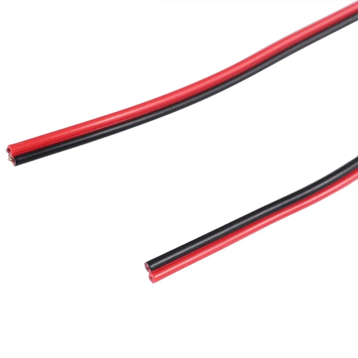 22 Gauge 15m Red Black Zip Wire AWG Cable Power Ground Stranded Copper ...