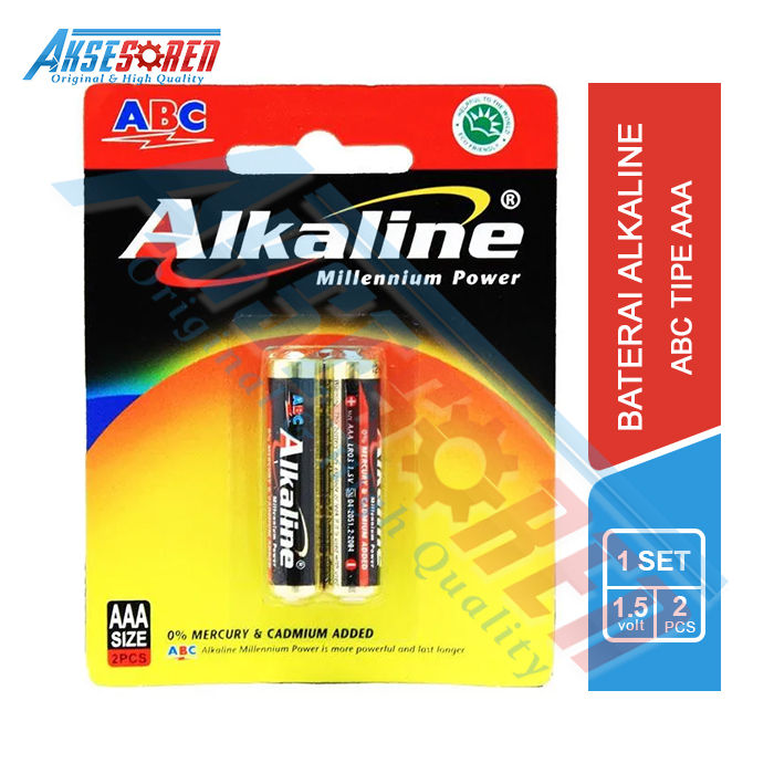Baterai ABC Alkaline Tipe AAA [1.5V/2 pcs] / Battery Ukuran A3 Kecil / Batre Remote / Batu ...