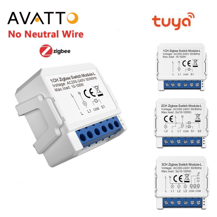 【Worldwide Delivery】 Tuya ZigBee Smart Switch No Neutral Relay Module 1 ...