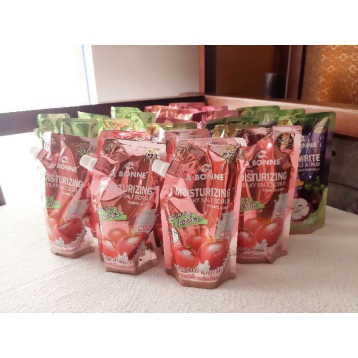 Fast send Authentic ABONNE Moisturizing Milky Salt Body Scrub | Lazada PH