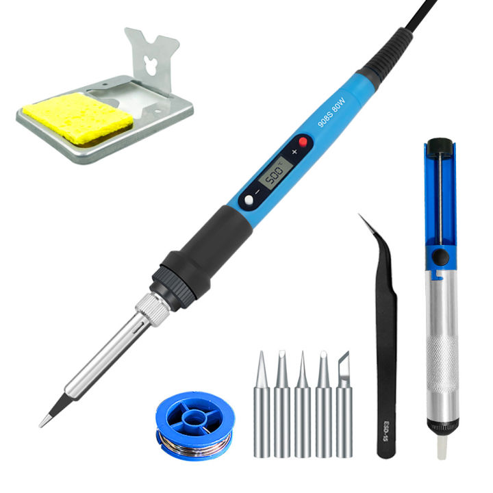 Electric Soldering Iron 80W LCD Digital Display Adjustable temperature ...