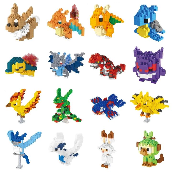 Pokemon All Blocks Nanoblock Charizard Kyogre Groudon Rayquaza Model ...