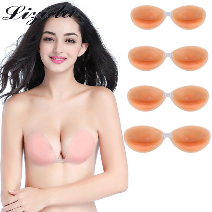 Lizida Trend Ladies Invisible Reusable Strapless Bra A B C D Cup Bra Self Adhesive Silicone ...