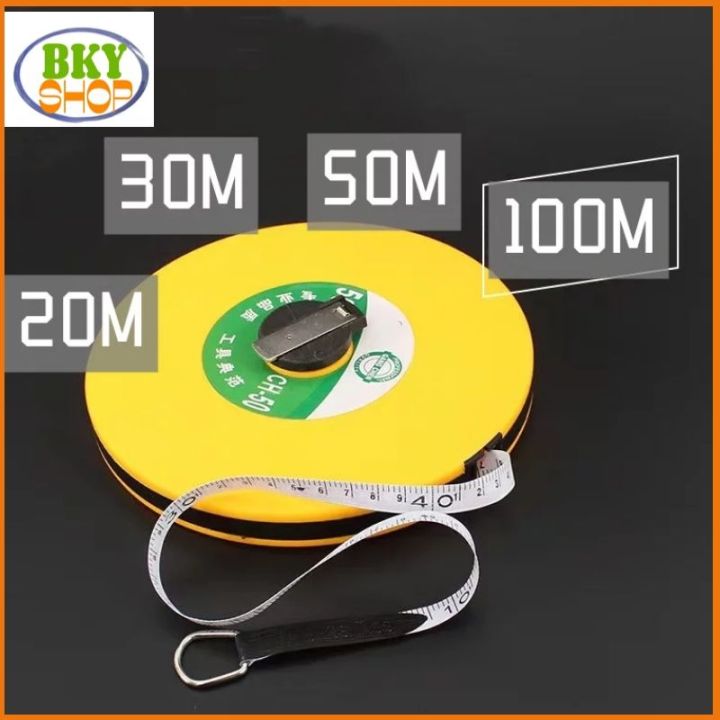 ตลับเมตรพร้อมส่ง สายวัดระยะ ขนาด 20m 30m 50mและ 100 เมตร เทปวัดระยะ เทปวัดพื้นที่ (165 ฟุต) สาย ...